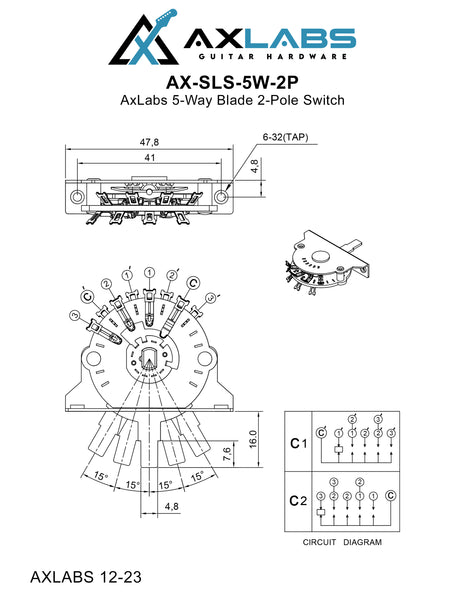 AxLabs 5-Way Blade 2-Pole Switch | AxLabs